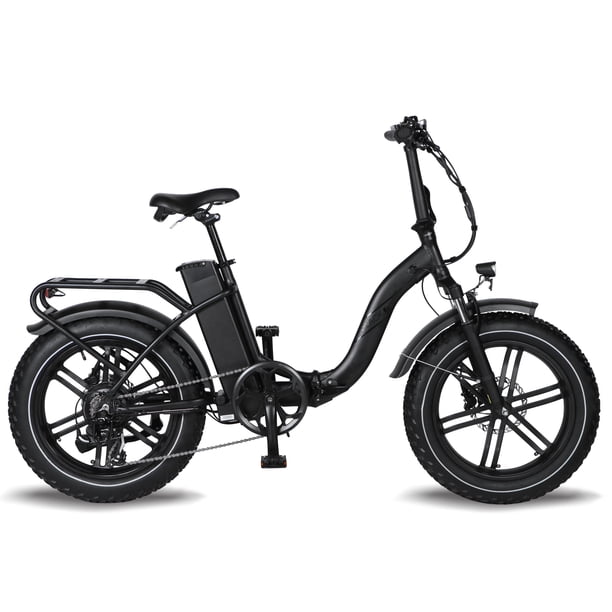 T4B - FAT BLACK 2-Way Portable Folding Electric Bicycle - BAFANG 500W ...