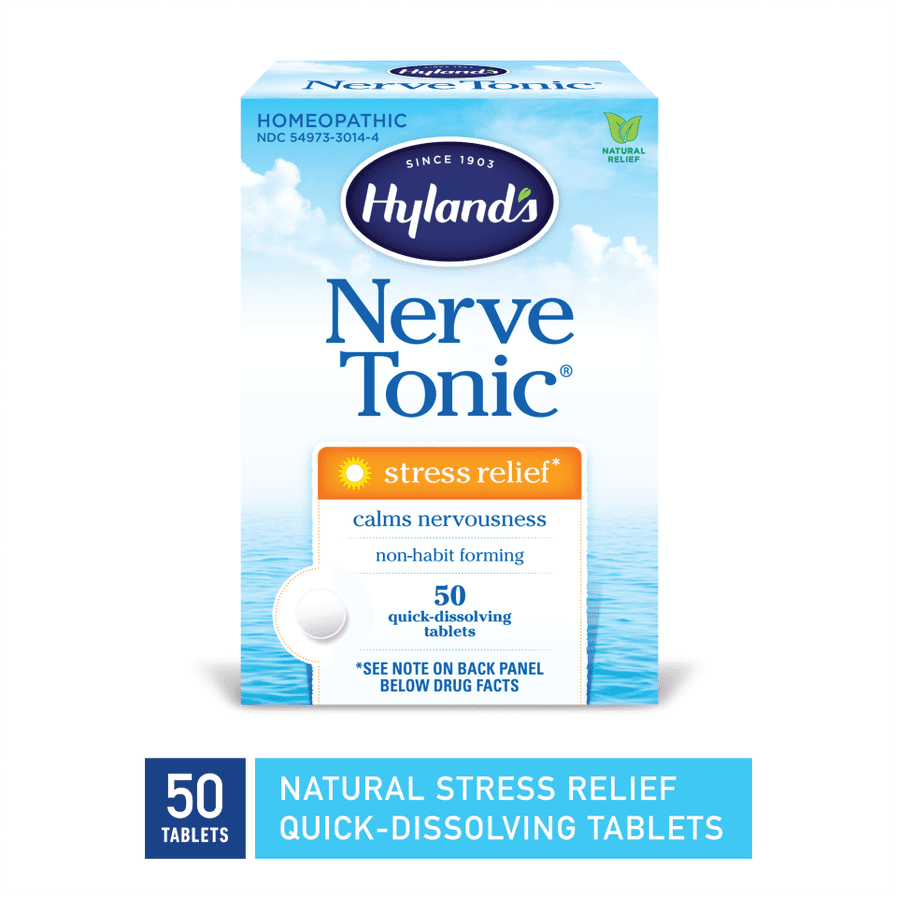 Hylands Nerve Tonic Stress Relief Tablets, Natural Non-Habit Forming ...