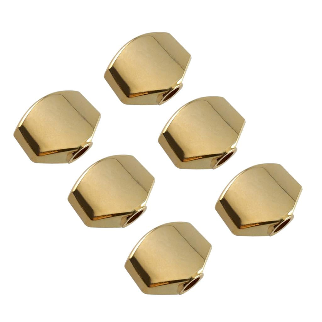 Pack of 6 Zinc Alloy Peg Button Machine Heads Caps Small Square DIY, en ...