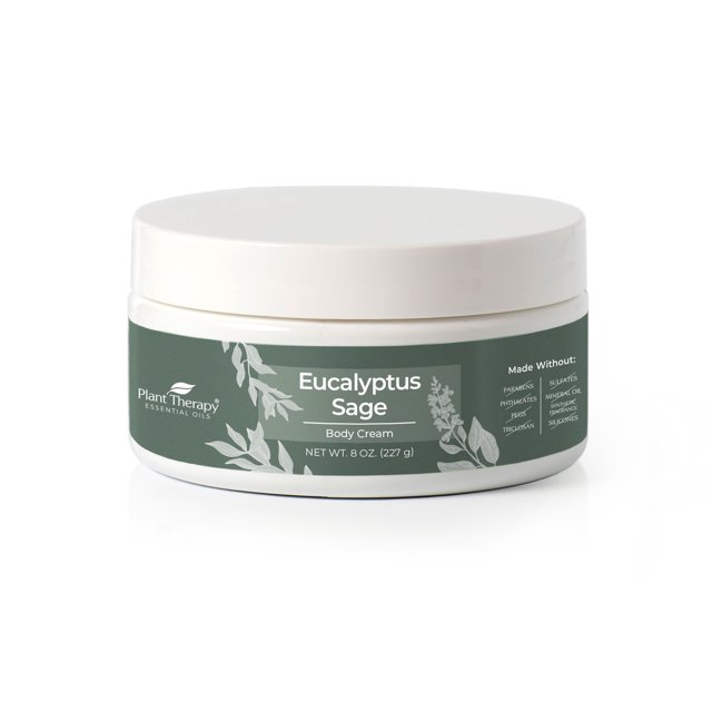 Plant Therapy Eucalyptus Sage Body Cream 8 oz Restore Softness & Ultra ...