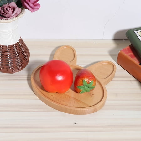 Food Plate, Serving Platter Wooden Food Tray, Decorative Divided Dish ...