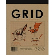 Grid Paper : 1/4" Box Grid. Multi-media grid paper for pencil, ink ...
