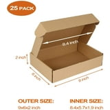 Bulk 9x6x2 Brown Kraft Corrugated Cardboard Shipping Boxes, Set of 25 ...