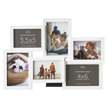 12 Pack: 2 Opening Walnut Angled 4" x 6" Collage Frame - Expressions ...