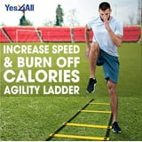 Yes4All Speed and Agility Training Ladder with Carry Bag - 8 Rung ...