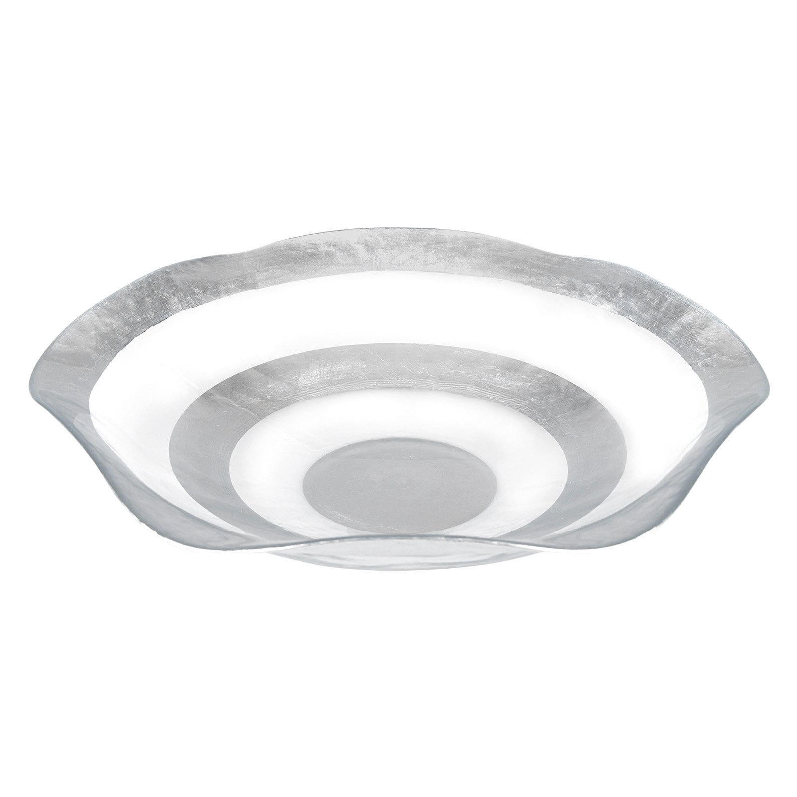 Badash Metallic Round Wave Handmade Glass Bowl - Walmart.com