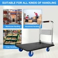 Wedyvko Platform Cart Moving Dolly Push Hand Folding Truck 860lbs ...