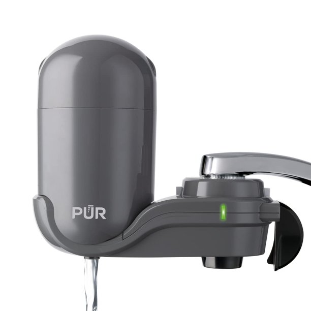 PUR PLUS Faucet Mount Water Filtration System, Gray – Vertical Faucet ...