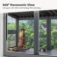 PawHut Outdoor Cat Catio, Wooden Cat Enclosure Window Perch with ...