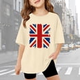 Byoo Little Girls Oversized Short Sleeve T-Shirt Vintage Union Jack ...