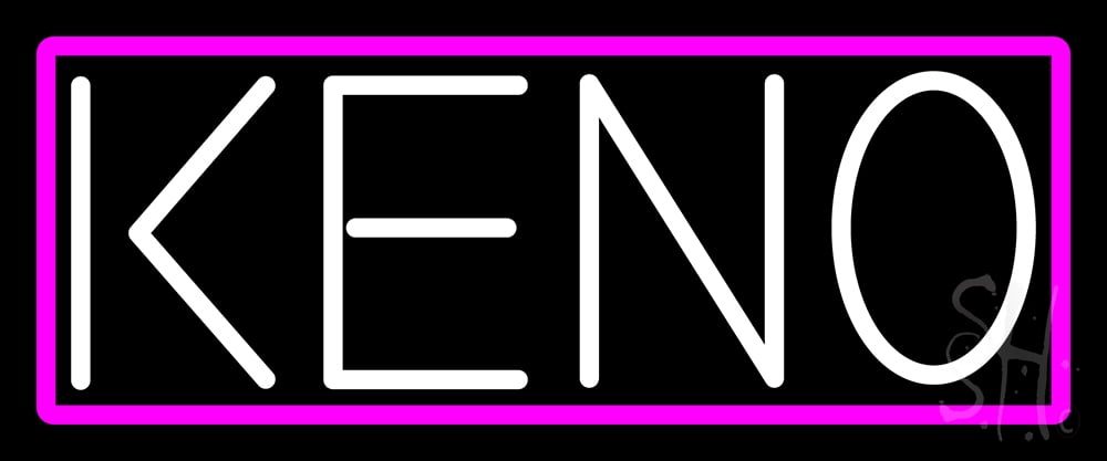Keno Oval 2 LED Neon Sign 6 x 15 - inches, Black Square Cut Acrylic ...