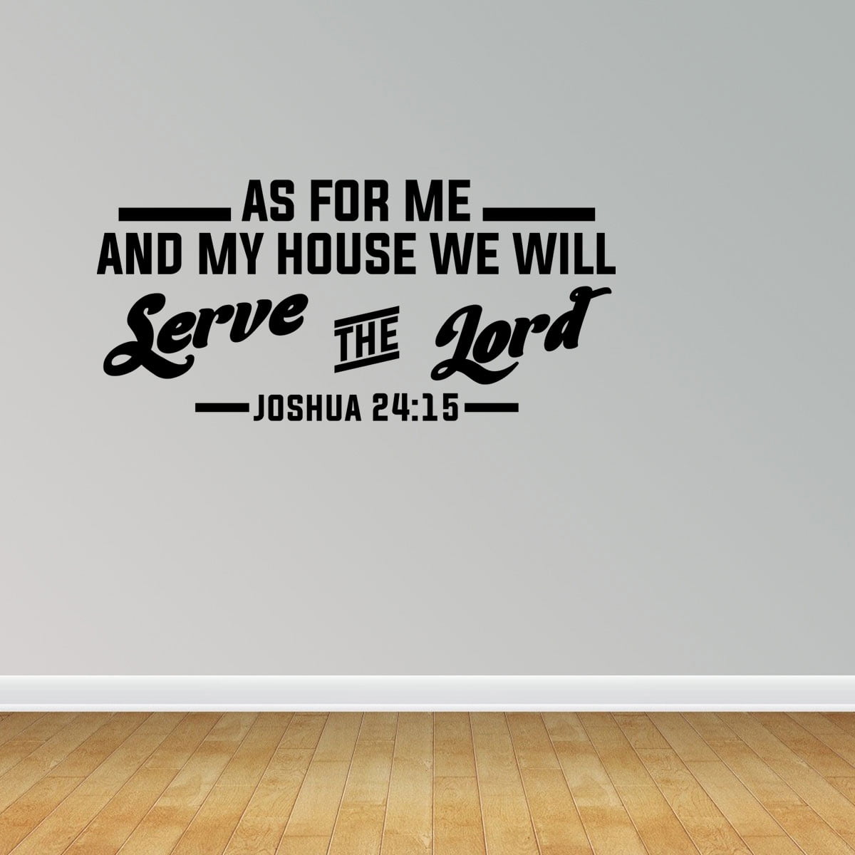 Empresal As For Me And My House Bible Verse Christian Home Decor Black ...