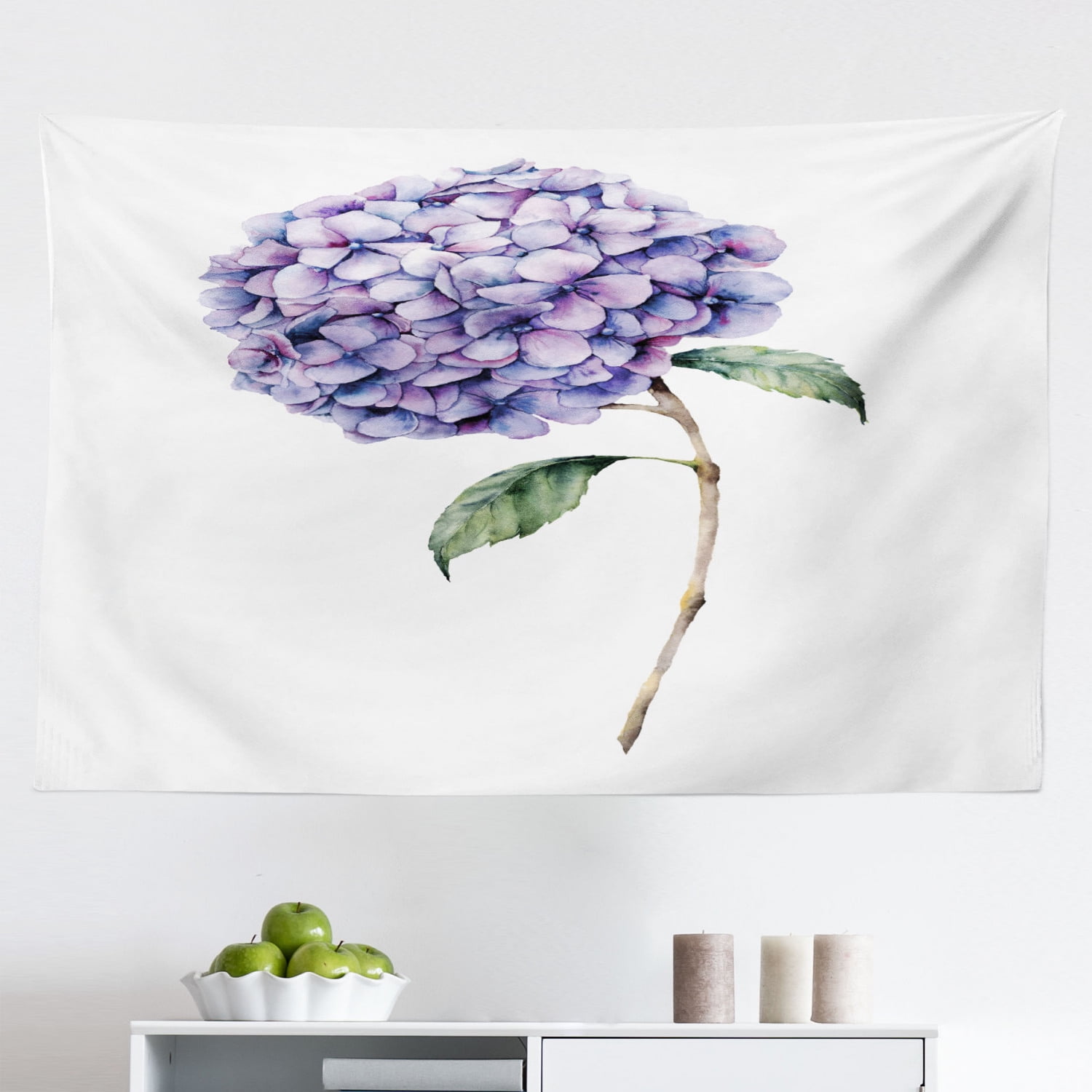 Hydrangea Tapestry, Romantic Nature Spring Bouquet of Watercolor ...