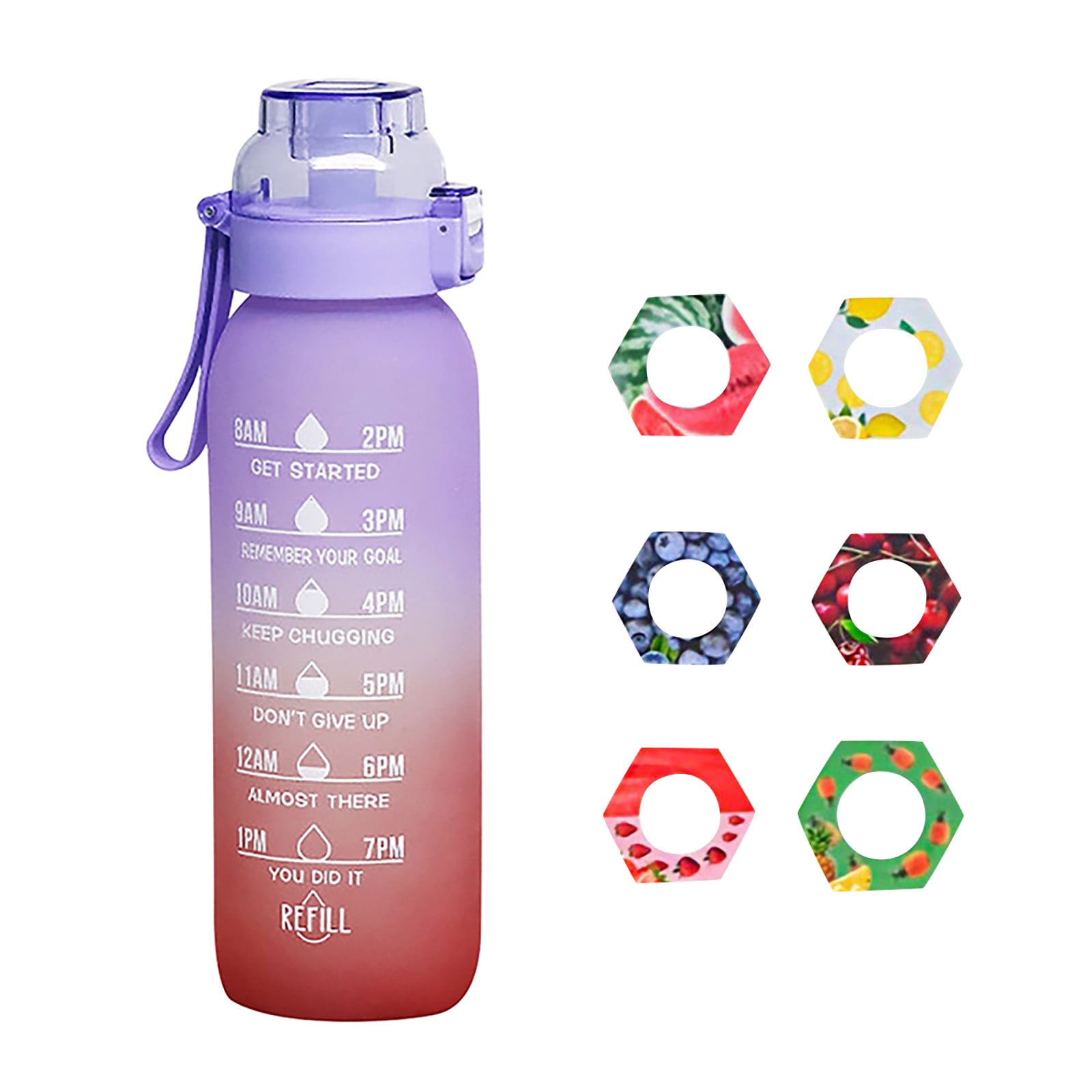 Air Up Bottle 1 Liter Bottle, Update Water Bottle Up Set With 6 Capsules Drinking Straw, No ...