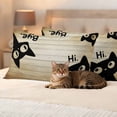 Black Funny Cats Outdoor Waterproof Pillow Covers, Vintage Rustic Cute ...