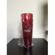 Coca Cola Logo Ruby Red Plastic Tumbler Cups, Set of 4 - 16oz - Walmart.com