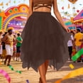 Bibifish Womens Skirts Fluffy Tutu Mini High Waisted Skirts Princess ...
