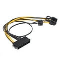 24Pin to Dual 6+2 Pin 8 Pin with on Off Switch Cable 6Pin 8Pin Male to ...
