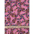 45 x 36 Autism Awareness Puzzle Ribbons on Pink Digitally Printed 100% ...