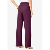 Roaman's Women's Plus Size Tall Plus Size Wide Leg Bend Over Pant ...