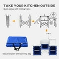 Outsunny Camping Kitchen Table, Portable Folding Camp Kitchen, Aluminum ...