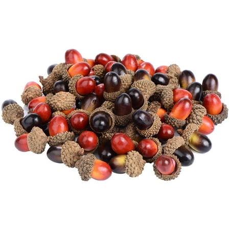 70 Pieces Craft Acorns Artificial Acorn Decor Fake Fruit Props Acorns ...