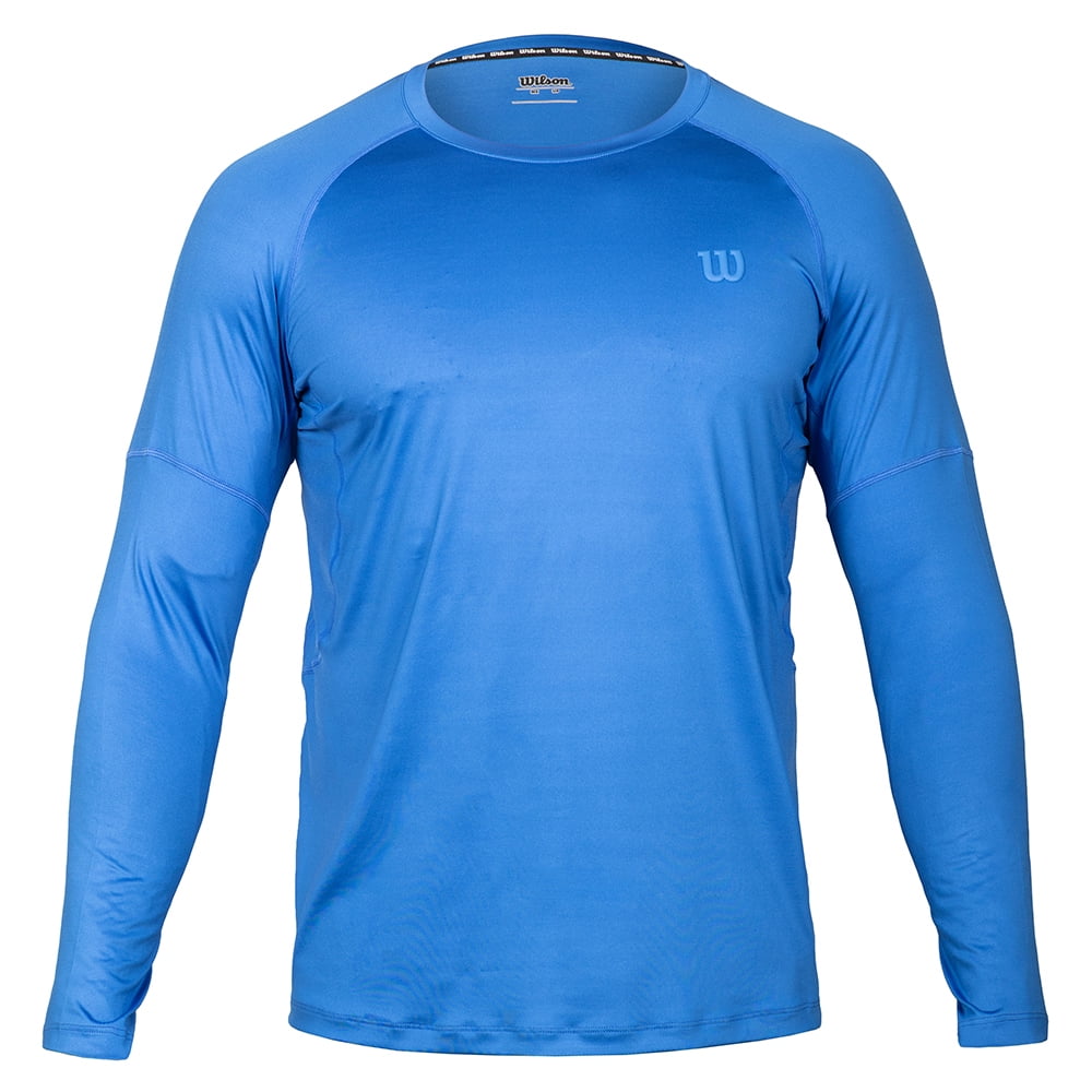 Playera Deportiva Wilson para Hombre AeroDry Manga Larga Color Marino ...