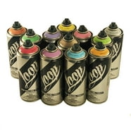 Loop 400ml Premium Mural Spray Paint kit for Aerosol Art - 6 Neon ...