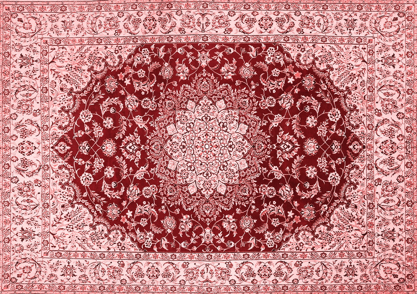 Ahgly Company Indoor Rectangle Medallion Red Traditional Area Rugs, 2 ...