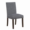 2 Parson Chairs with Nailhead Trim, Gray Upholstered Dining Side Chairs ...
