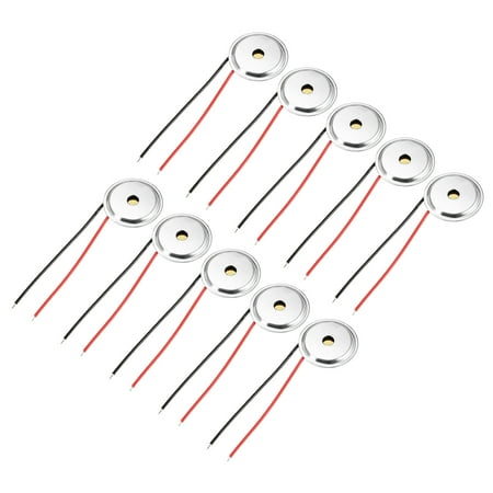 10Pcs 20mm Disque Piezo acoustique Transducteur Élément Microphone ...