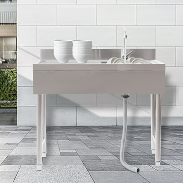Wilprep Stainless Steel Sink, Commercial Kitchen Workstation, Utility ...