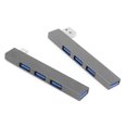 Right Angled Aluminum USB Hubs 4 Port USB3.0 Type C and USB2.0 ...