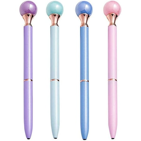 Pearl Ballpoint Pen, 4pcs Ballpoint Pen with Big Pearl Head Students ...