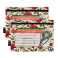 2 Pcs 3 Ring Binder Pouches, Foldable File Folders with Clear PVC ...