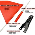 Bike Safety Flag with Pole 6-Foot Adjustable Height Heavy Duty ...