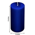 Balsa Circle 6 Navy Blue 3x6 in Dripless Round Unscented Pillar Candles ...