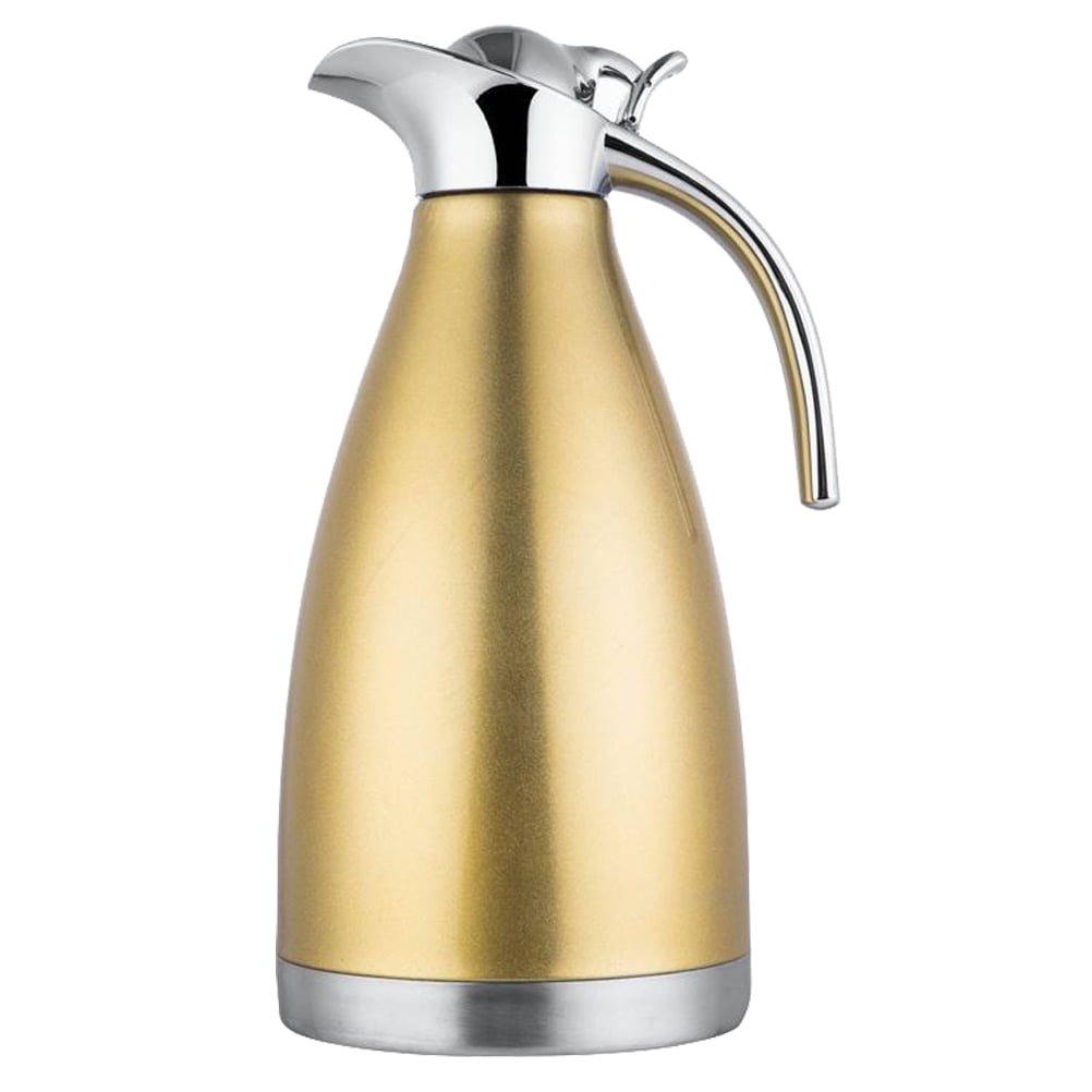 Operageca Stainless Steel Thermo Jug Stainless Steel Vacuum Jug Household Warm Keeping Kettle (2l Yellow) 29*14cm