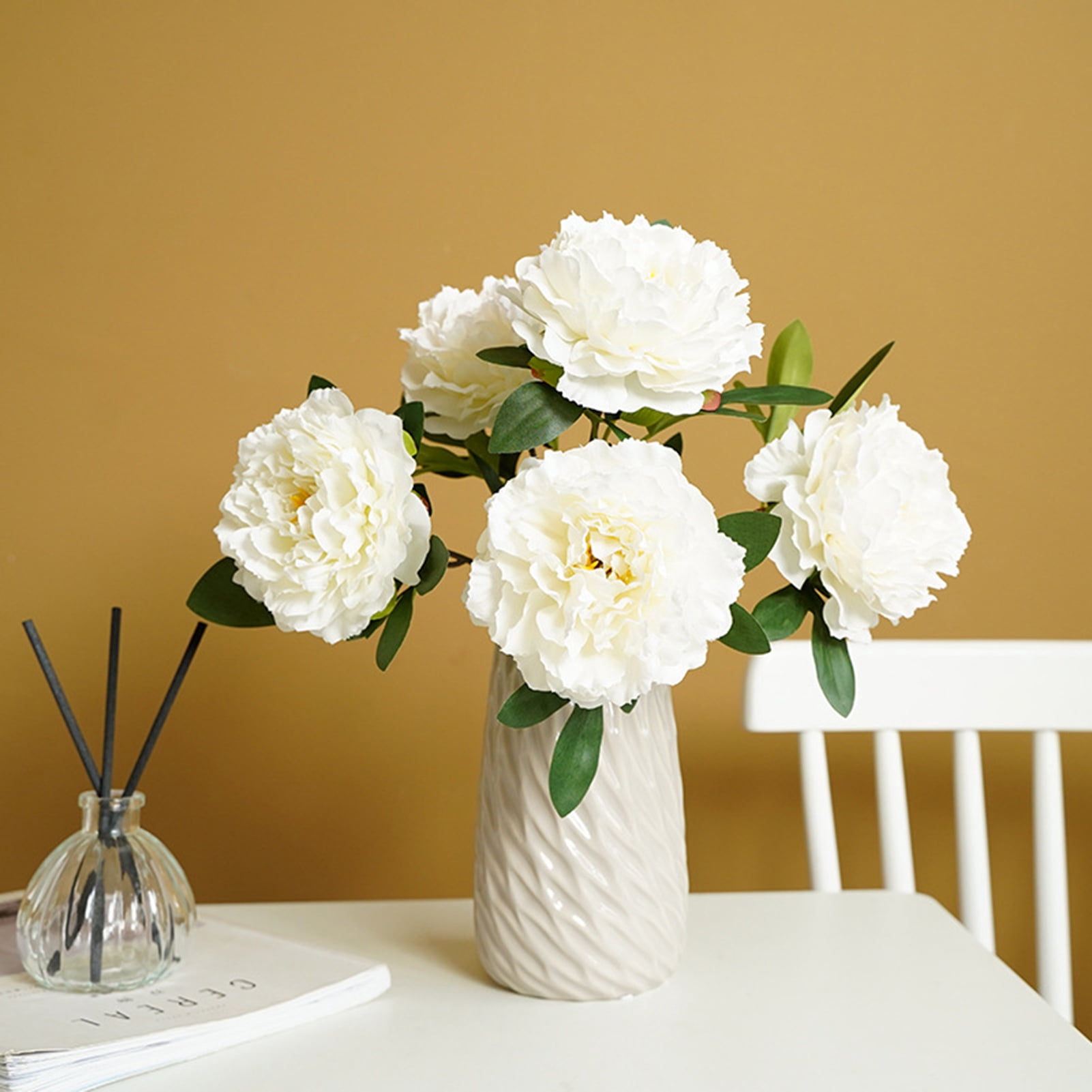 Hesroicy Artificial Flower Detailed Curly Velvet Hands Feeling Hotel ...