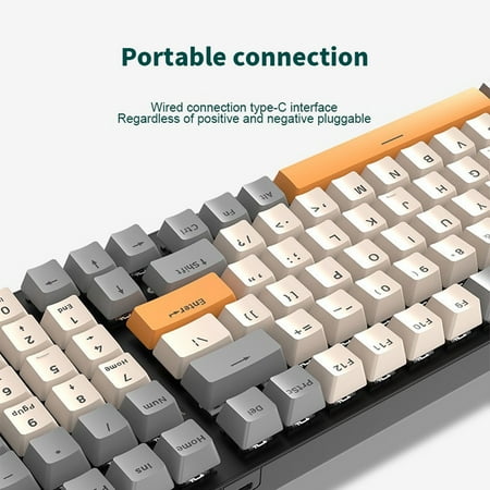 Wired Mechanical Keyboard 100 Keys Backlight Backlight Keyboards ...