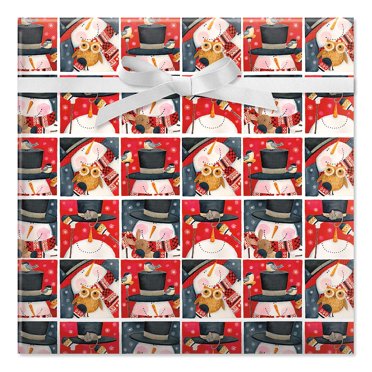 Tree Cardinal Christmas Jumbo Rolled Gift Wrap - 1 Giant Roll, 23 ...