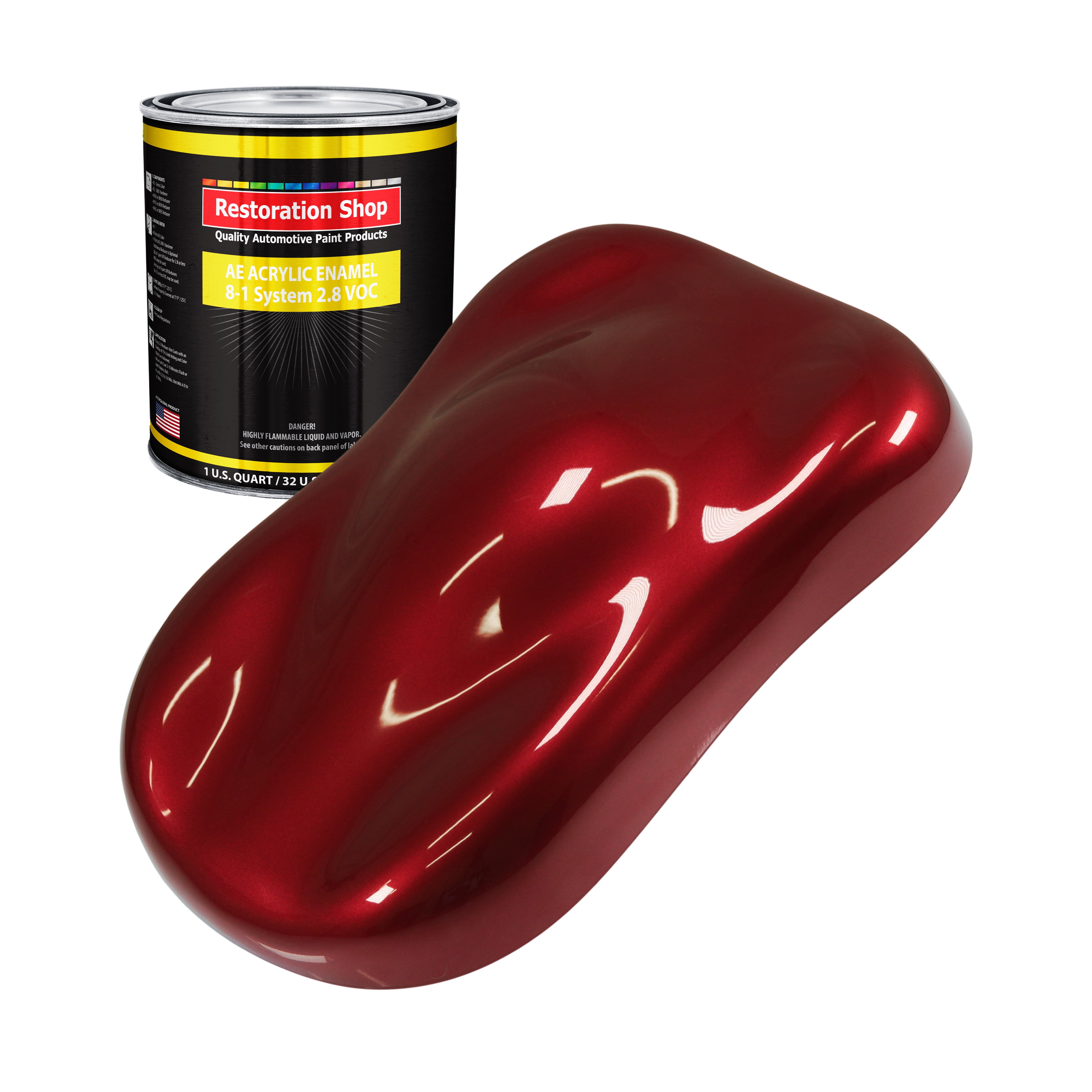 Restoration Shop - Fire Red Pearl Acrylic Enamel Auto Paint - Quart ...