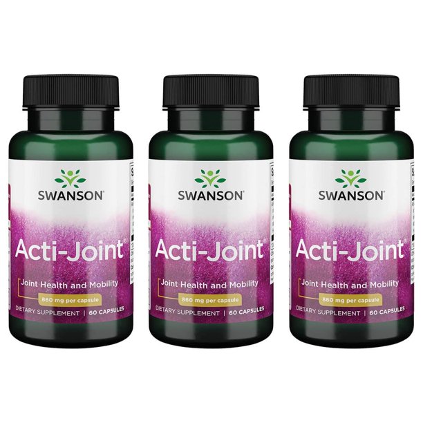 Swanson Acti-Joint 860 mg 60 Caps 3 Pack - Walmart.com