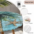Coconut Tree Starfish Round Fitted Tablecloth with Elastic Edge Vintage ...