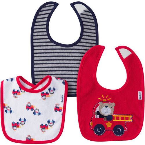 Gerber Cotton Feeding Baby Bib, 3pk Boys – Walmart Inventory Checker ...