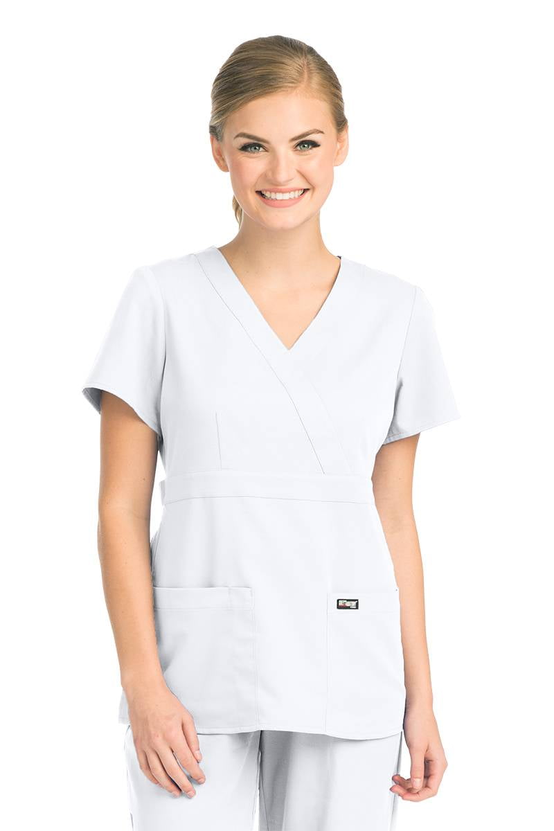 Grey's Anatomy Women's 4153 3 Pocket Scrub Top-White-Large - Walmart.com