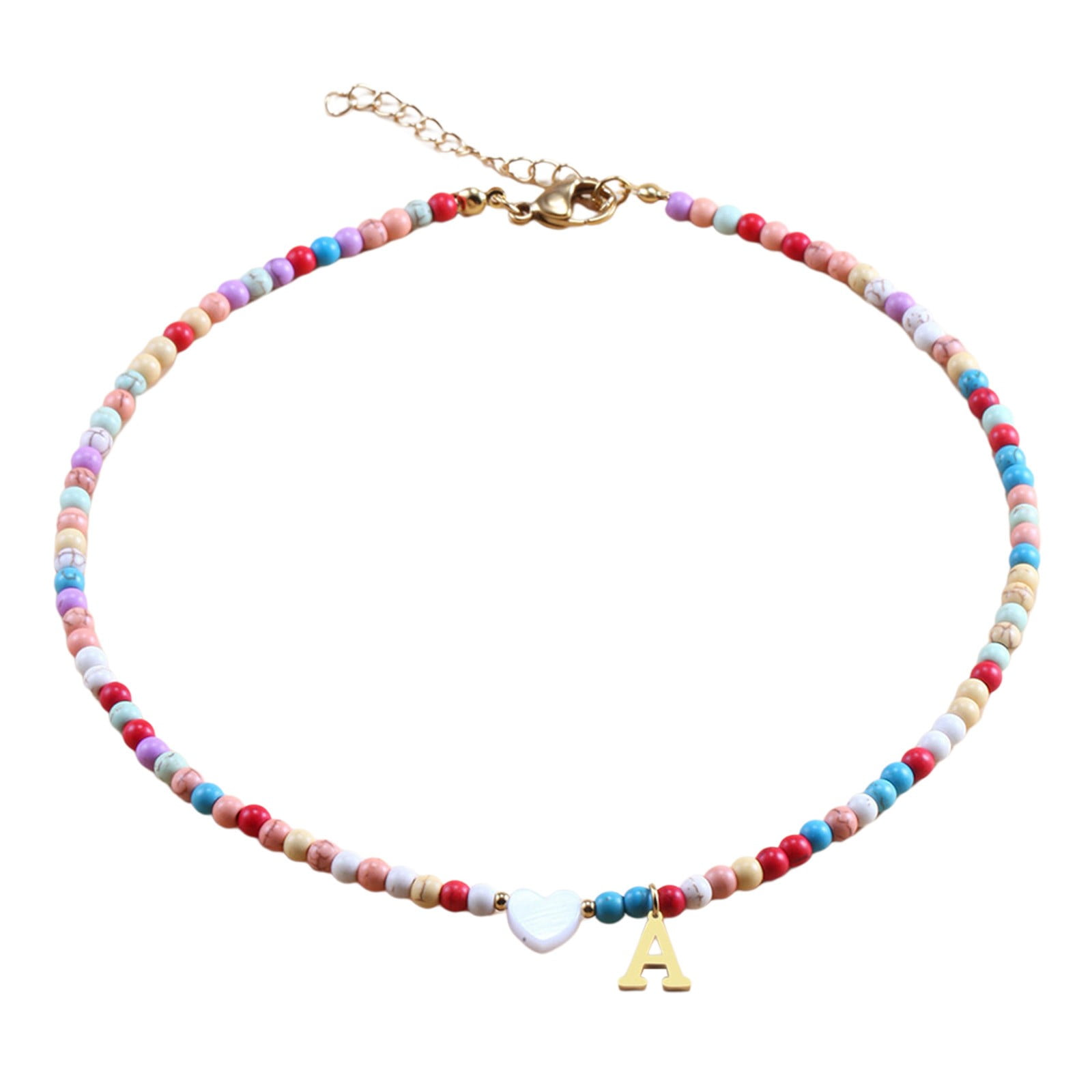 Click here for Yangzheee 26 Initial Bead Necklace For Women Neckl... prices