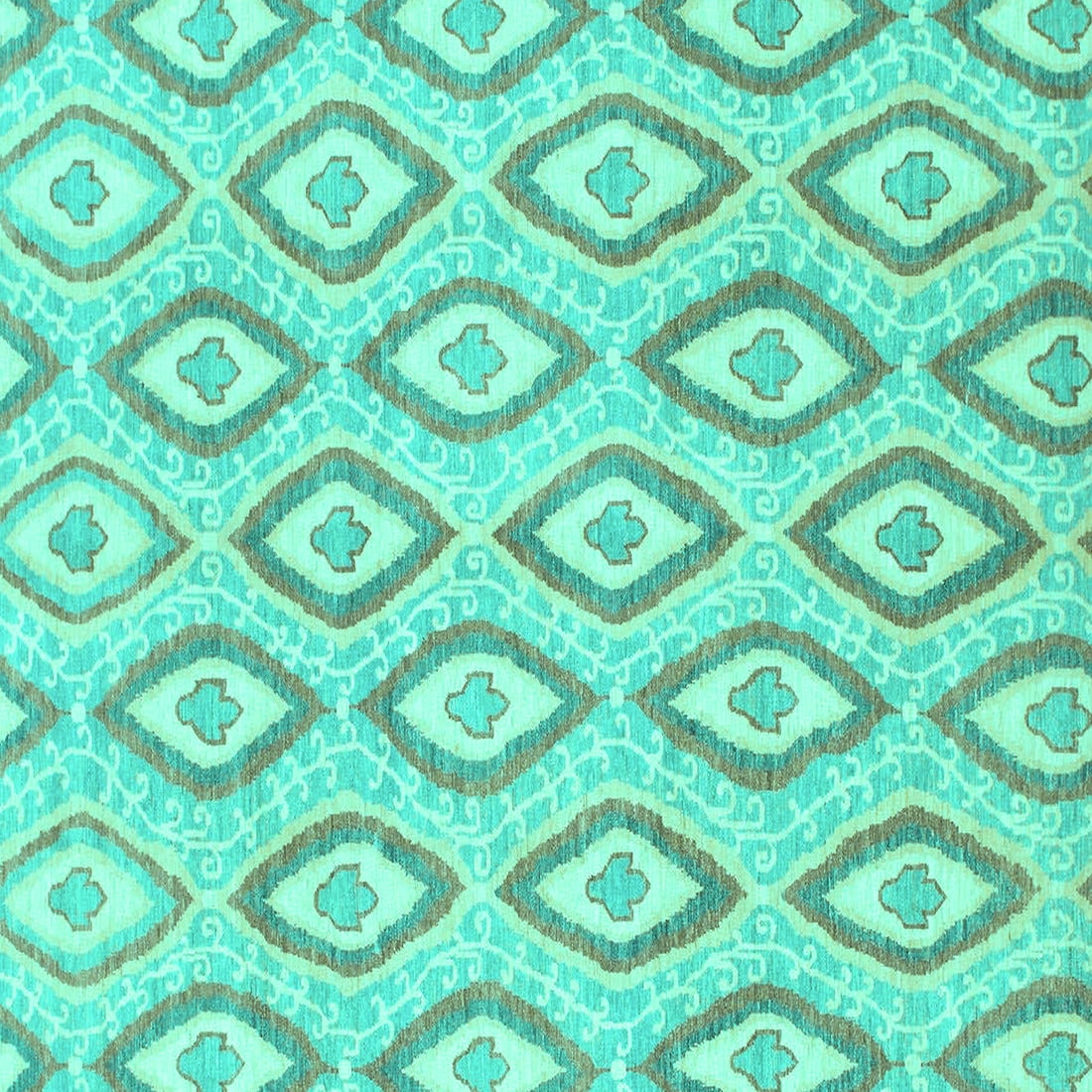 Ahgly Company Indoor Square Abstract Turquoise Blue Modern Area Rugs, 4 ...