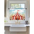 Cartoon Circus Sheer Curtains 54 Inch Long 1 Panel Carnival Tent ...