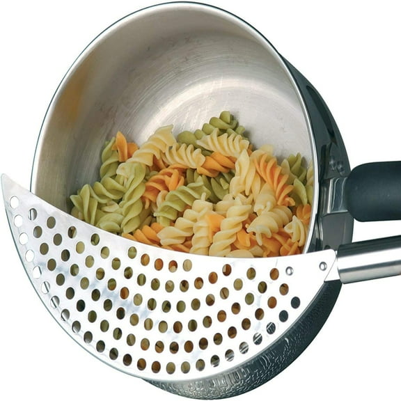 erfcxs Crescent Pot Strainer Stainless Steel Grease Pasta Strainer ...